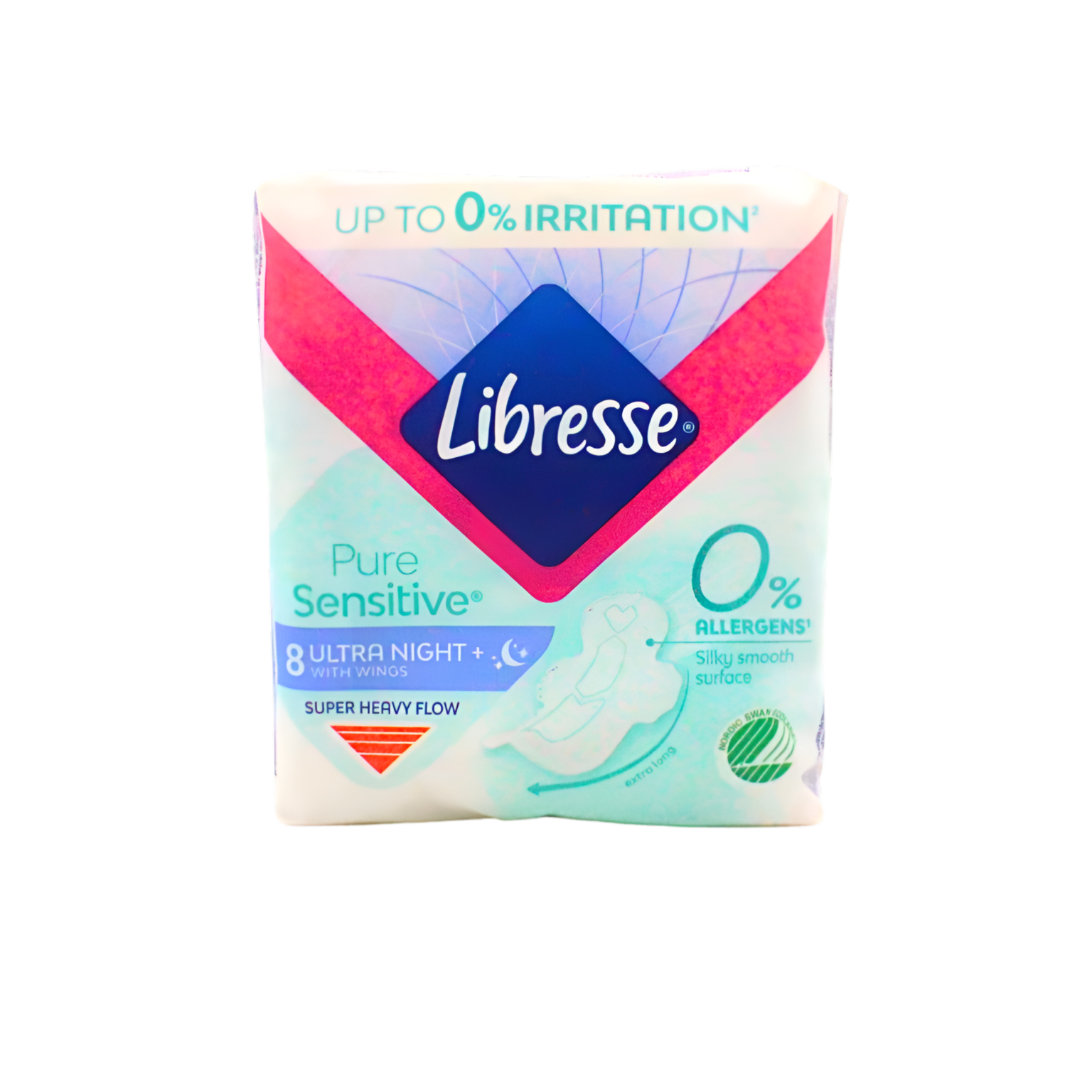 Libresse ultra night Pure Sensitive ulošci sa krilcima,8kom - PointStore