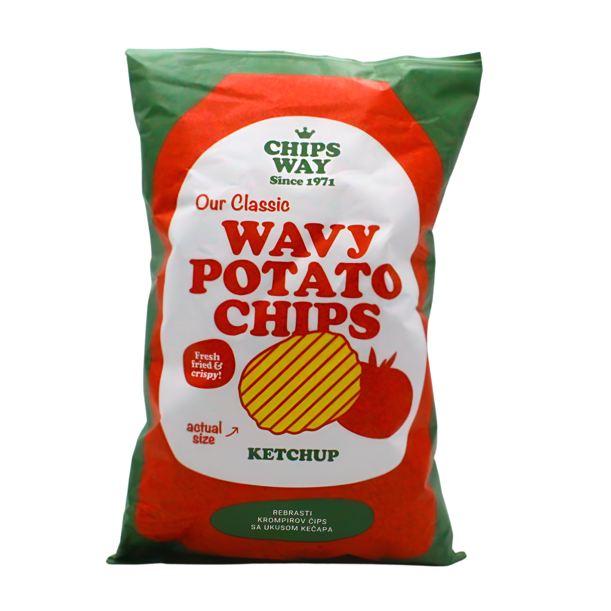 Čips rebrasti ketchup 150g Chips Way - PointStore