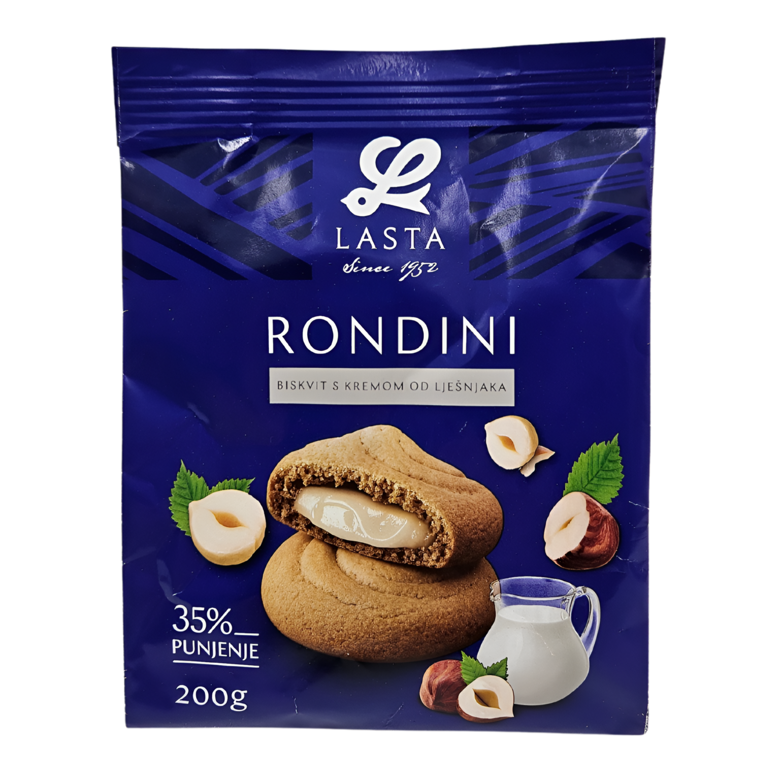 Lasta Rondini biskvit s kremom od lješnjaka-200g, - PointStore